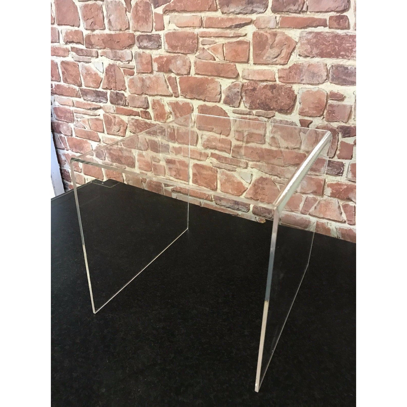 Clear Plastic End Table Edison Clear Acrylic & Rattan Side Table,