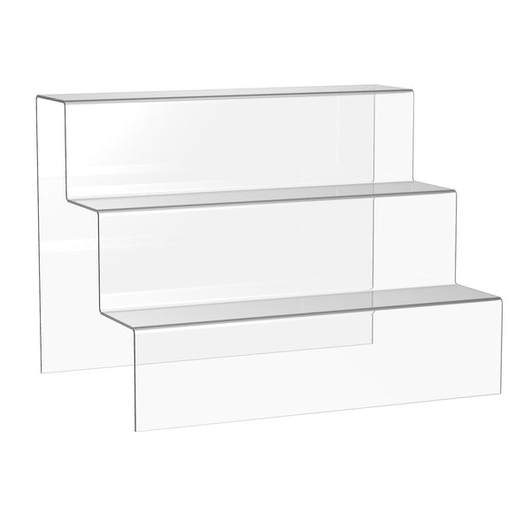 Riser Bridges 3 Step Clear Acrylic Displays 200mm High x 200mm Deep, V ...